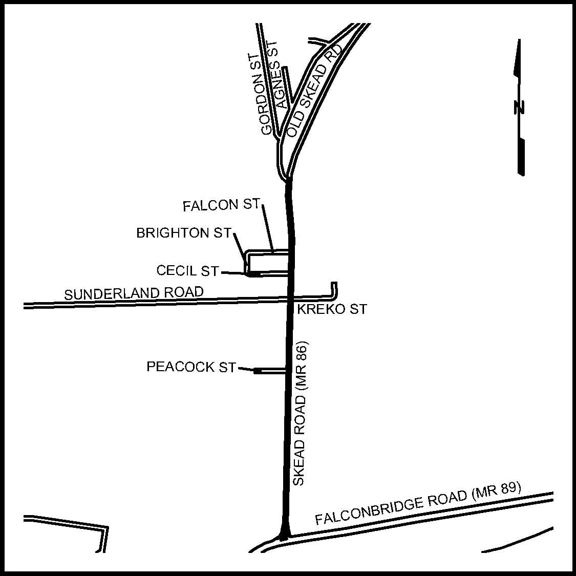 Rue Skead (MR86), Garson
