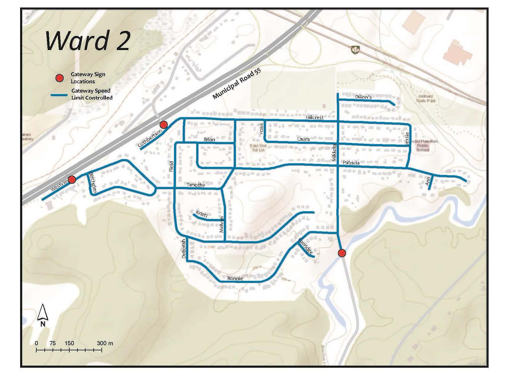 Limitation de vitesse à l'entrée des secteurs résidentiels