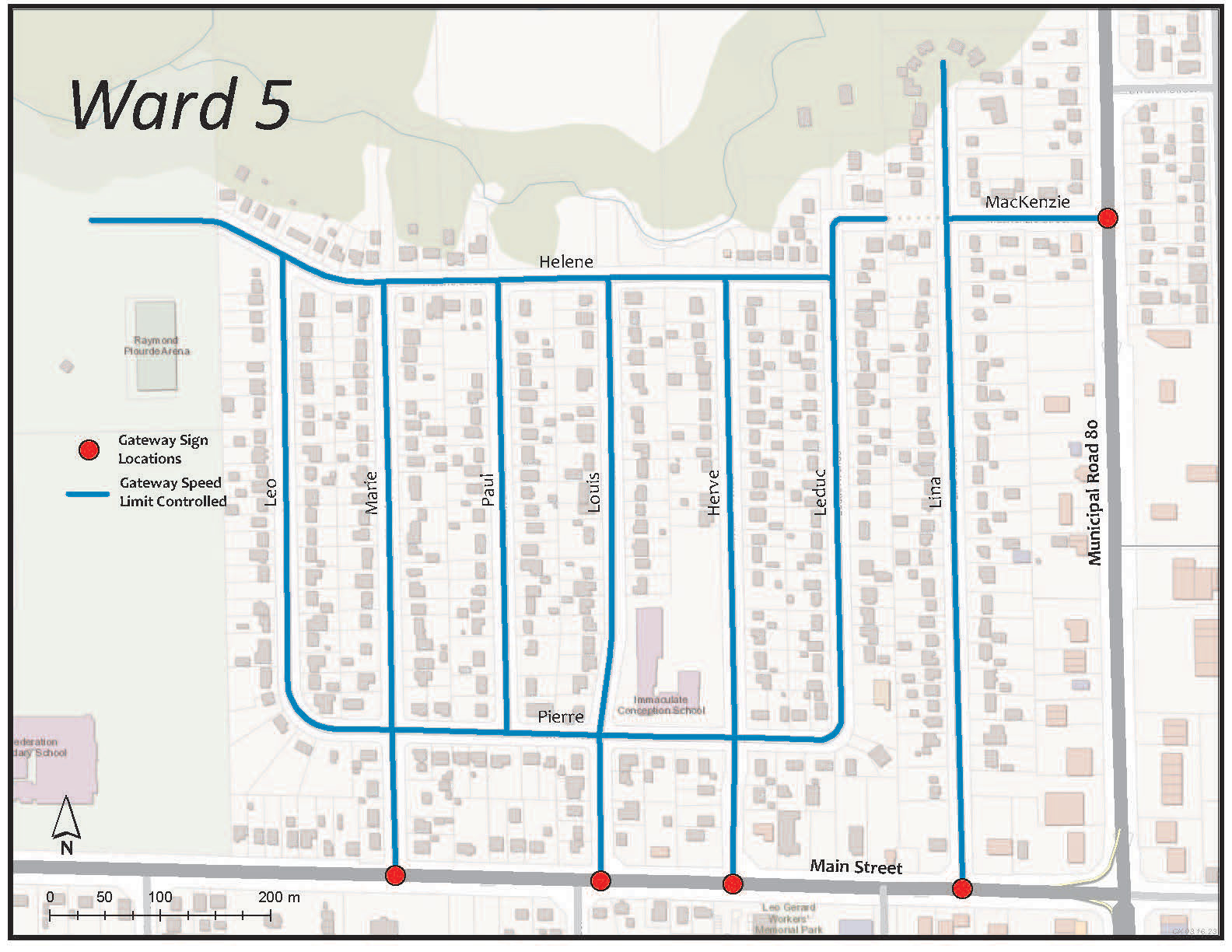 Limitation de vitesse à l'entrée des secteurs résidentiels